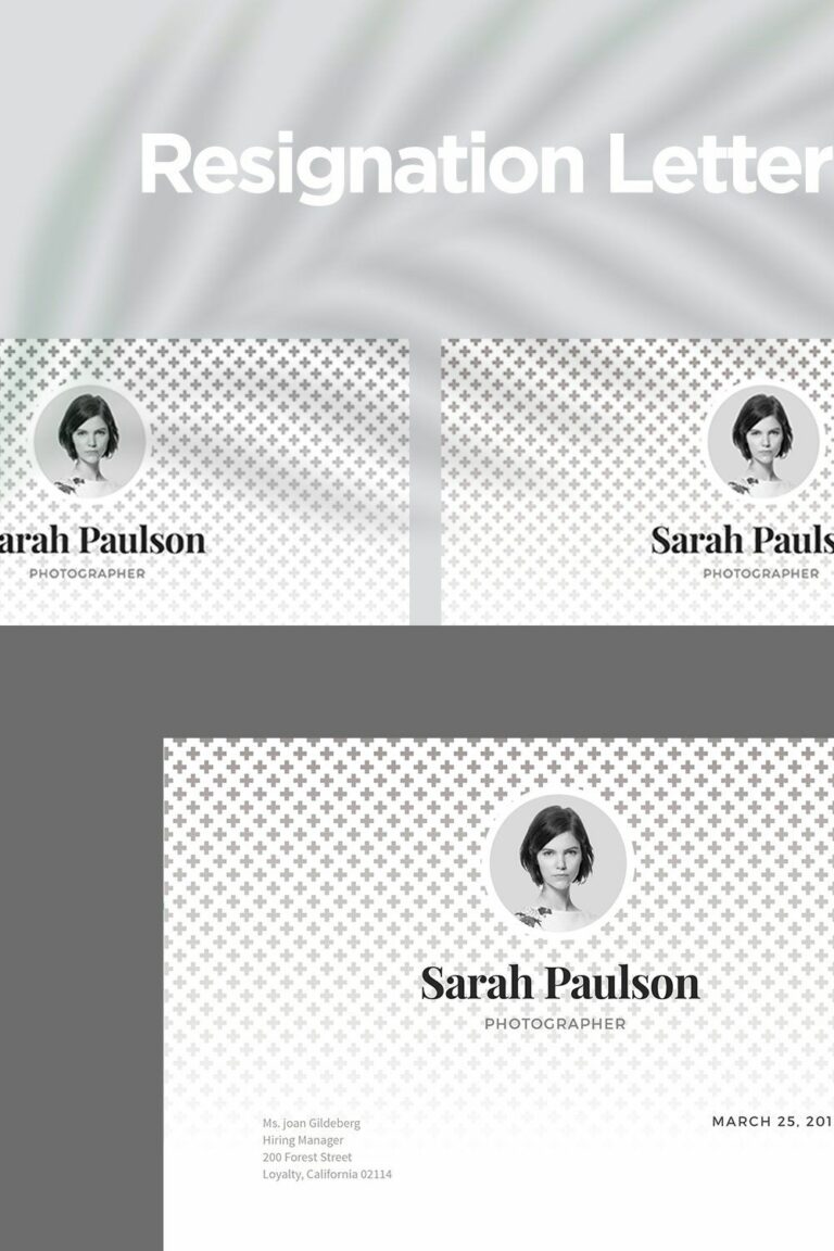 Resignation Letter Template – MasterBundles