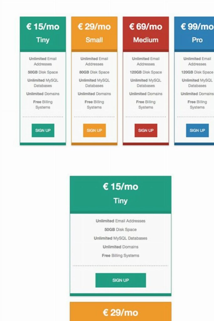 Responsive Pricing Tables – MasterBundles