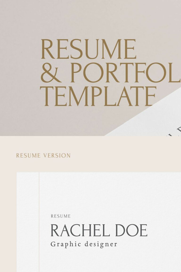 Resume & Portfolio Template – MasterBundles