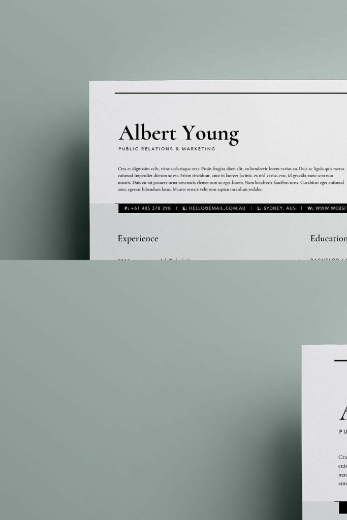 Resume Template 3 Page | CV Template – MasterBundles