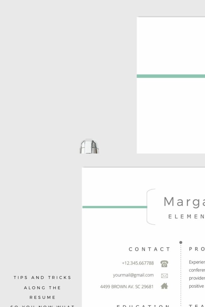 Teacher Assistant Resume Template / CV – MasterBundles