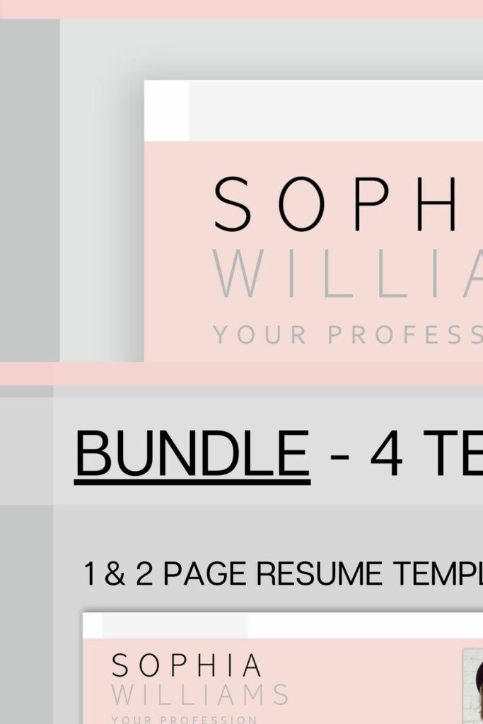 Resume Template Word, CV Bundle – MasterBundles
