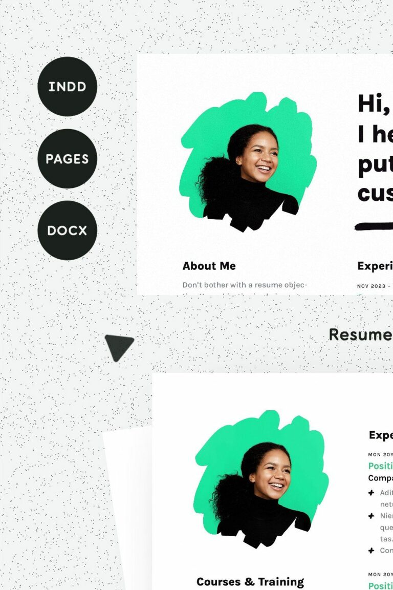 Resume with Picture CV Template – MasterBundles