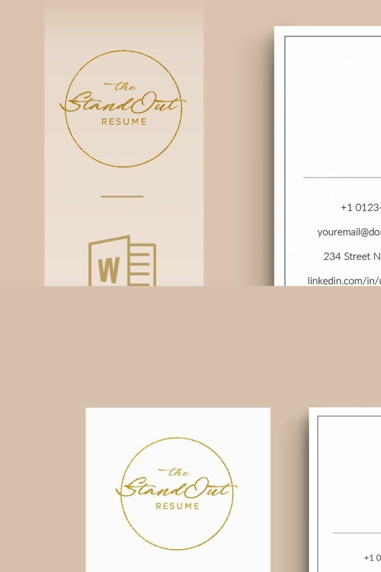 Resume/CV Template - RACHEL – MasterBundles