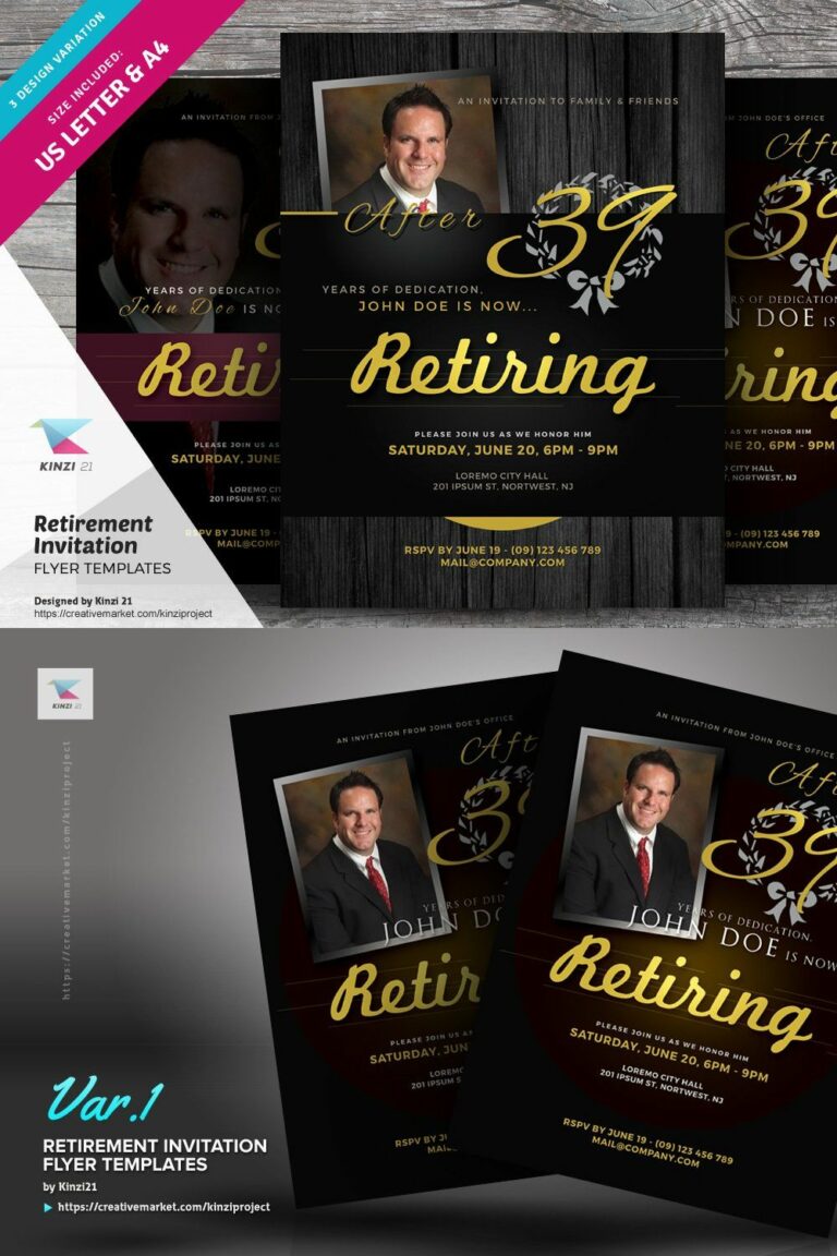 Retirement Invitation Flyers – MasterBundles