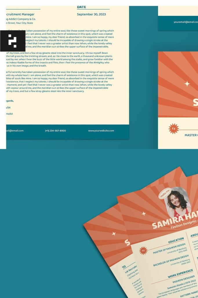 Retro CV Resume Modern Template – MasterBundles