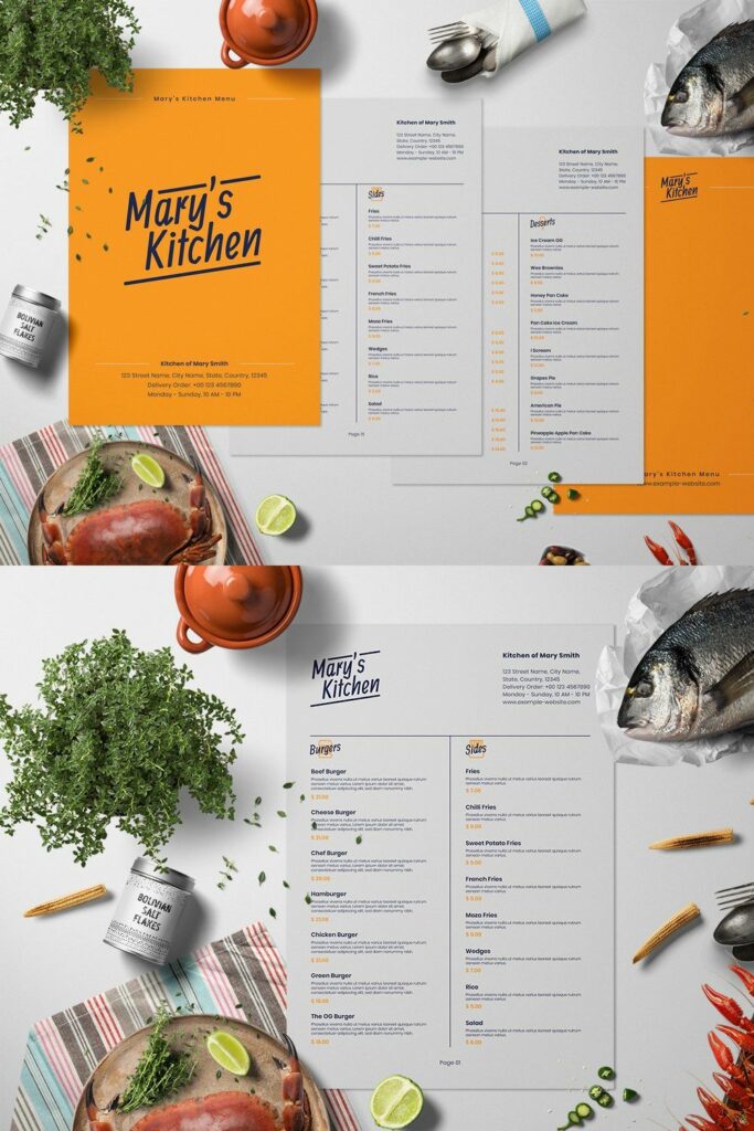 Retro Food Menu – MasterBundles