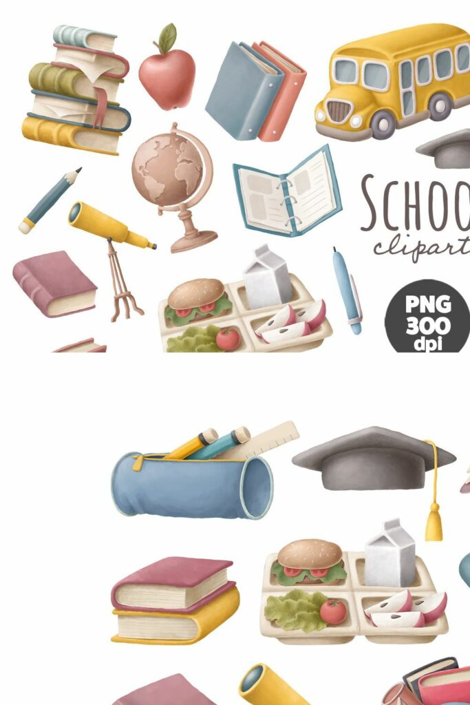 School clipart – MasterBundles