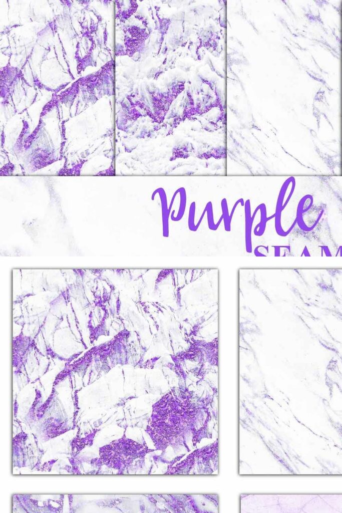 Seamless Purple Marble Digital Paper – MasterBundles