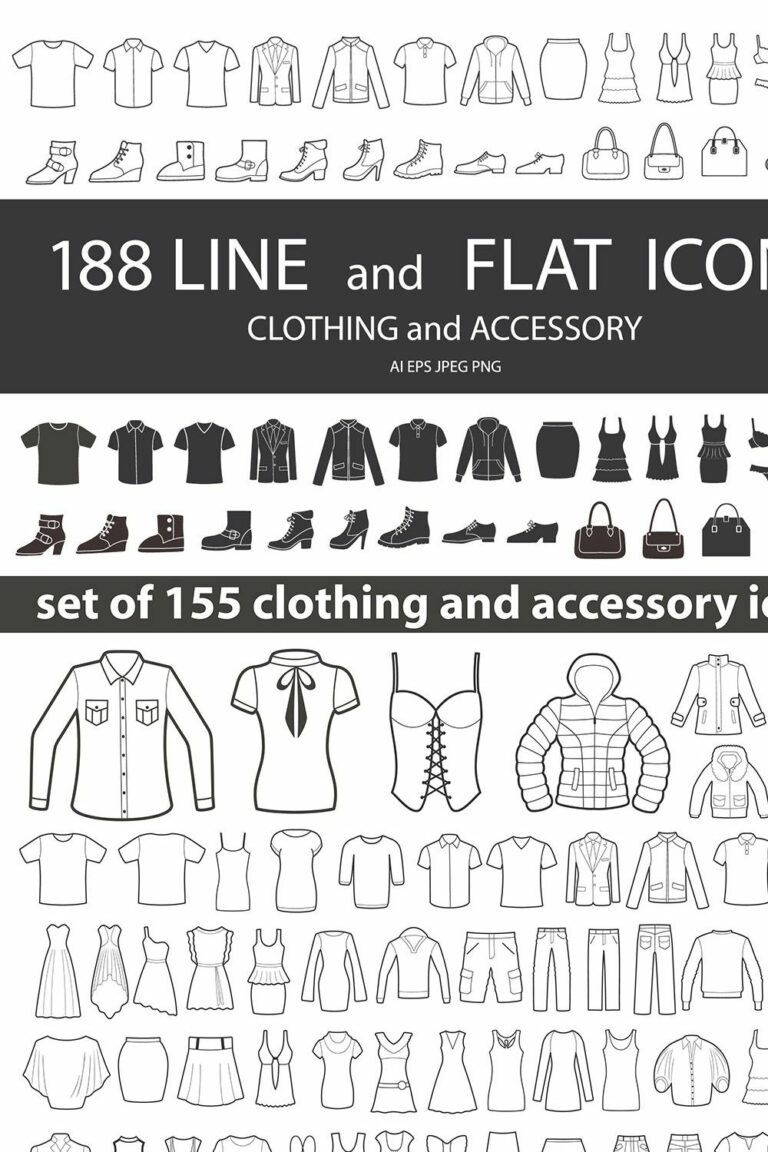 Set of clothing icons. – MasterBundles