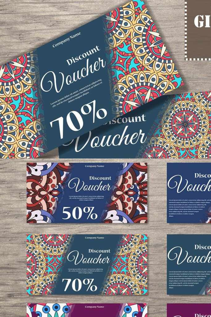 Set of gift voucher templates – MasterBundles