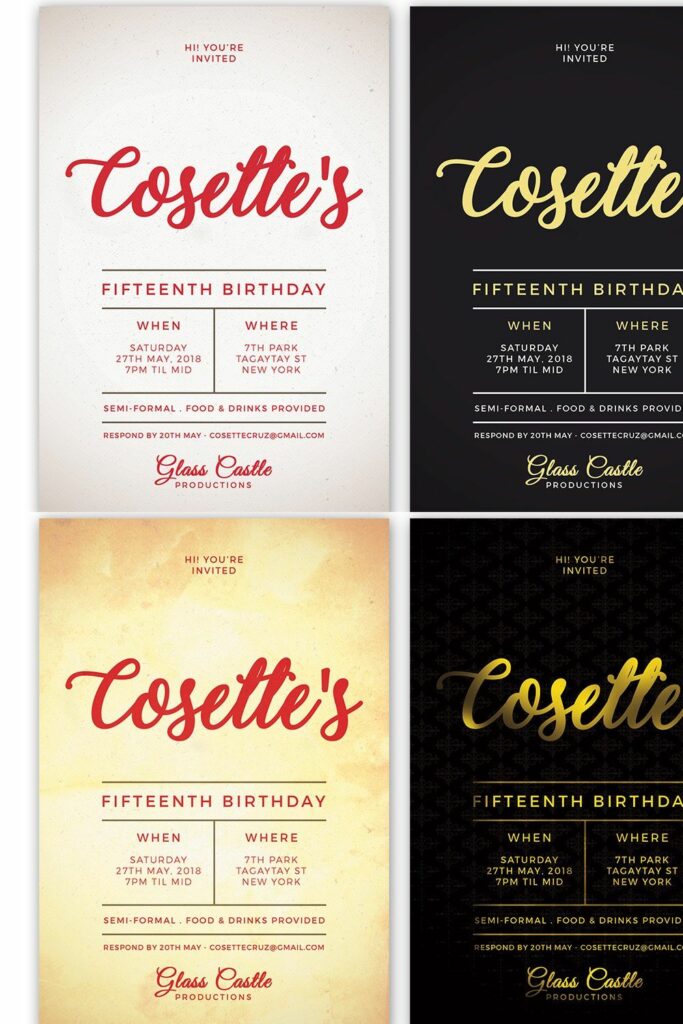 Simple Birthday Invitation – MasterBundles