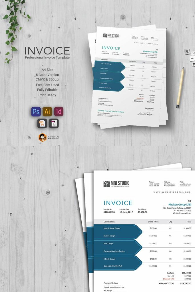 Simple Invoice Template – MasterBundles