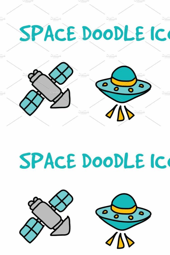 Space Doodle Icons Set – MasterBundles