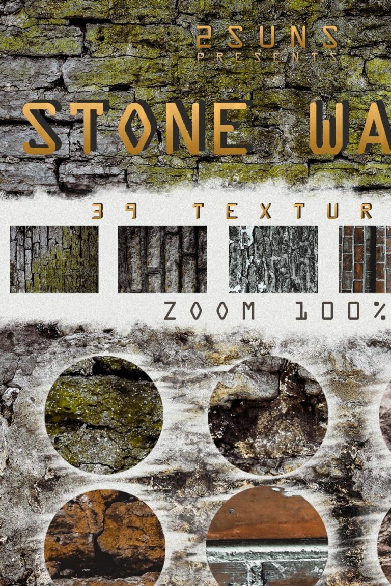 Stone Walls Photoshop textures – MasterBundles