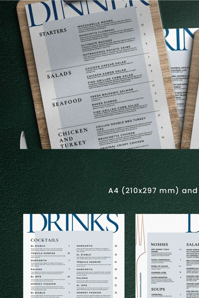 Stylish Menu Template – MasterBundles