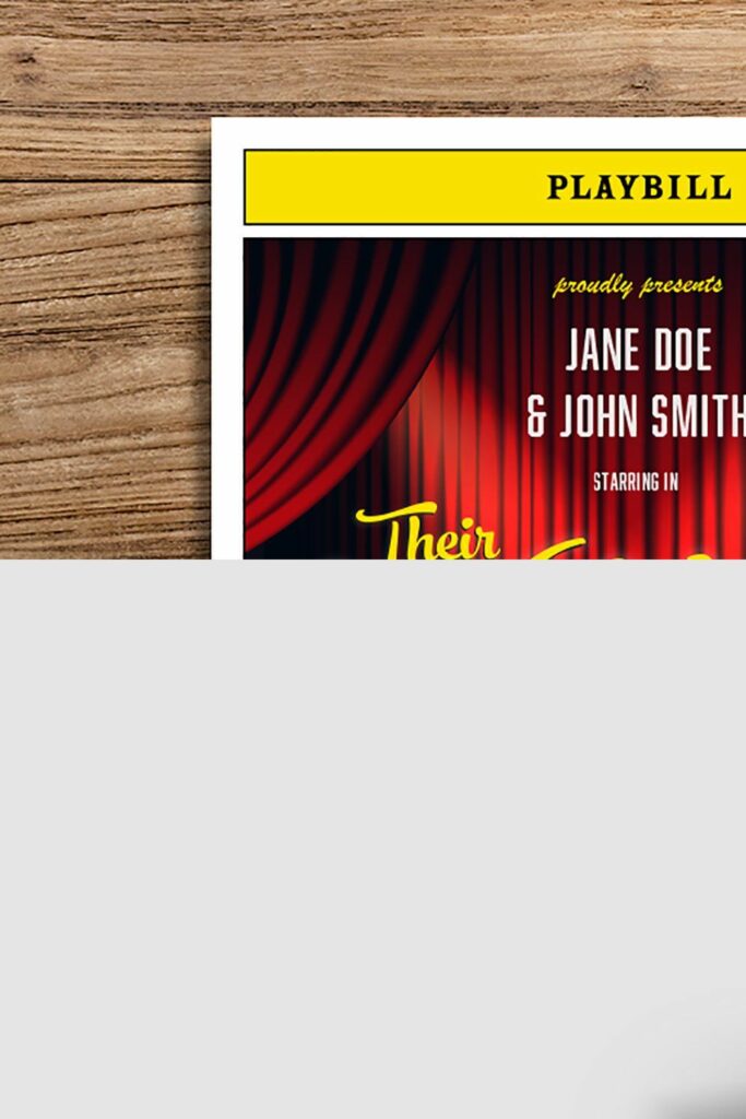 Theatre themed wedding invitation – MasterBundles