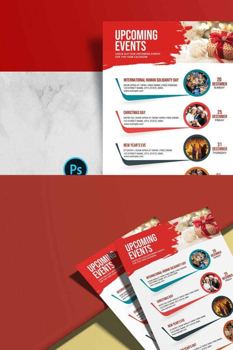 Upcoming Events Flyer – MasterBundles