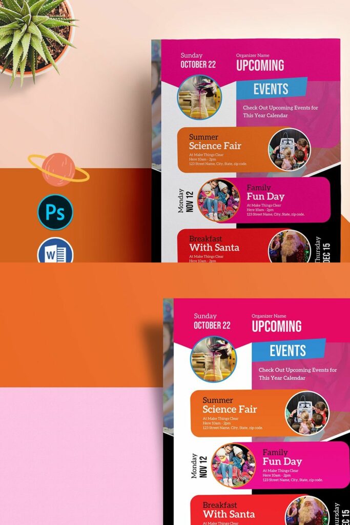 Upcoming Events Flyer – MasterBundles