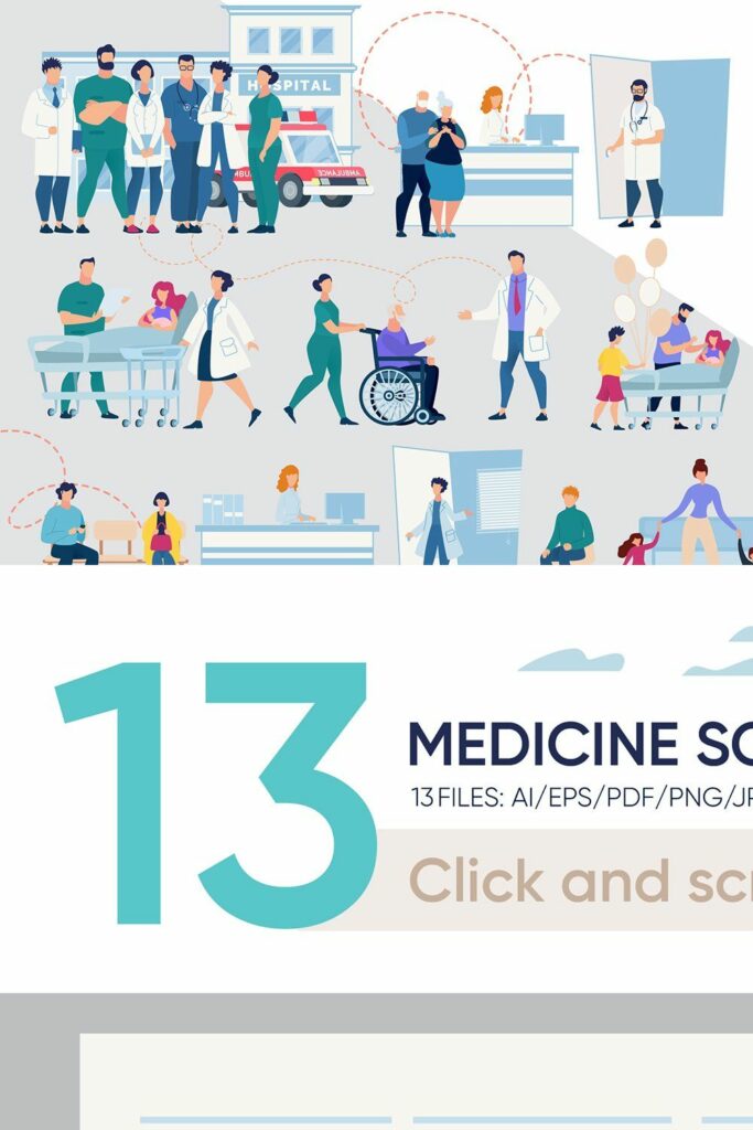 Vector Medical Scenes – MasterBundles