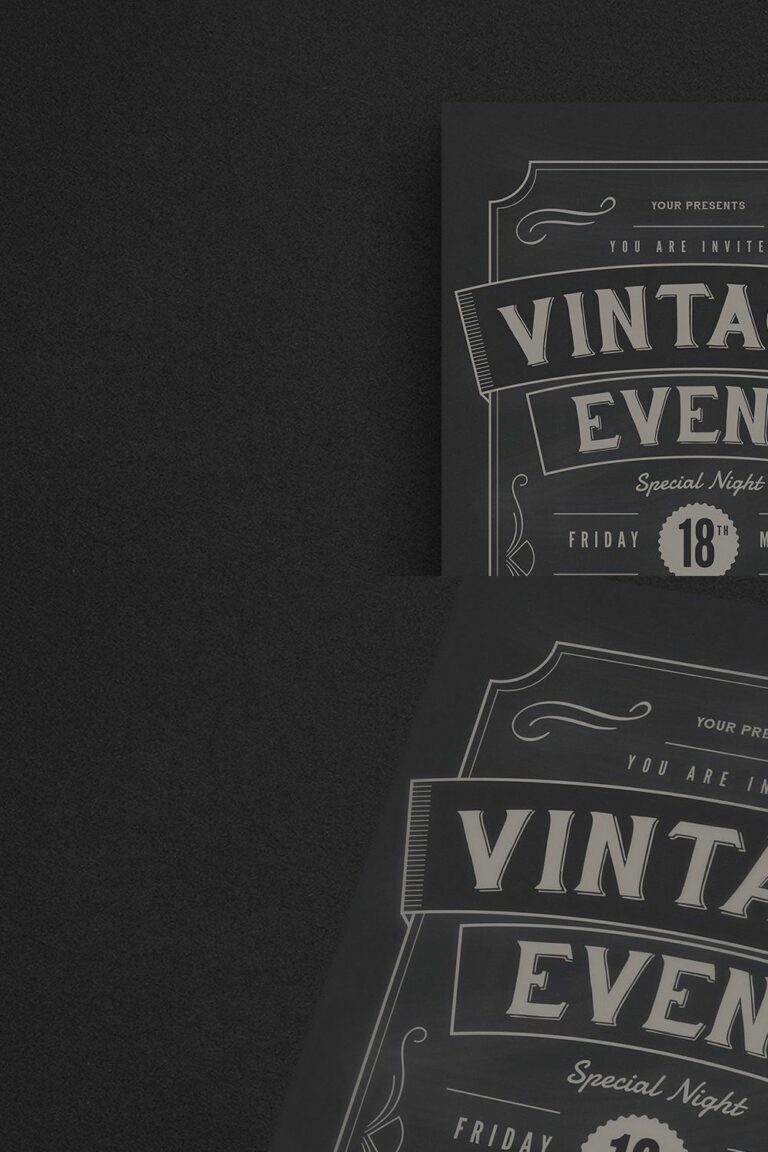 Vintage Event Flyer – MasterBundles