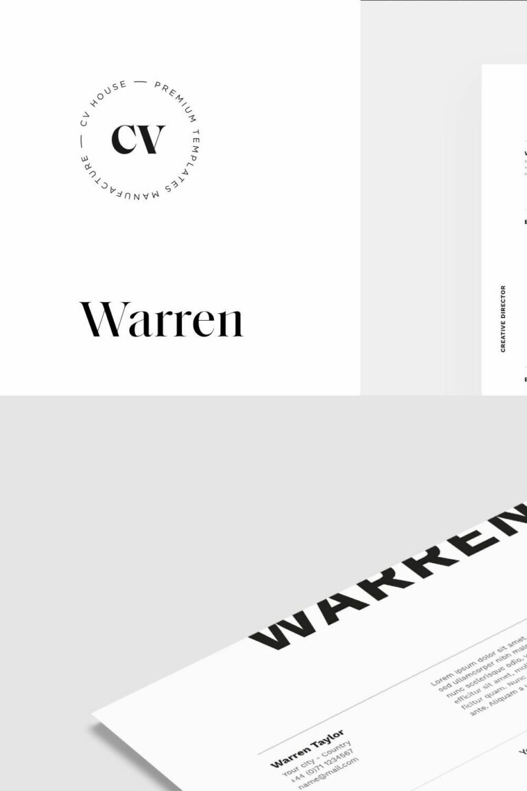 Warren | CV / resume template – MasterBundles