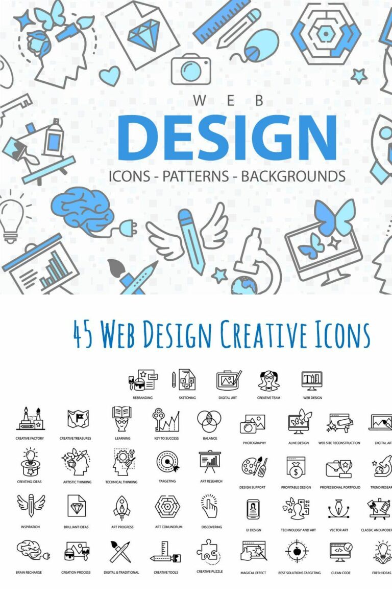 Web Design: Icons, Patterns and More – MasterBundles