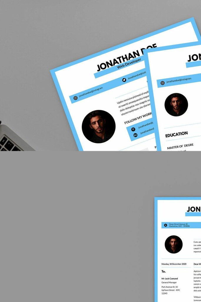 Web Developer Doe Resume Designer – MasterBundles