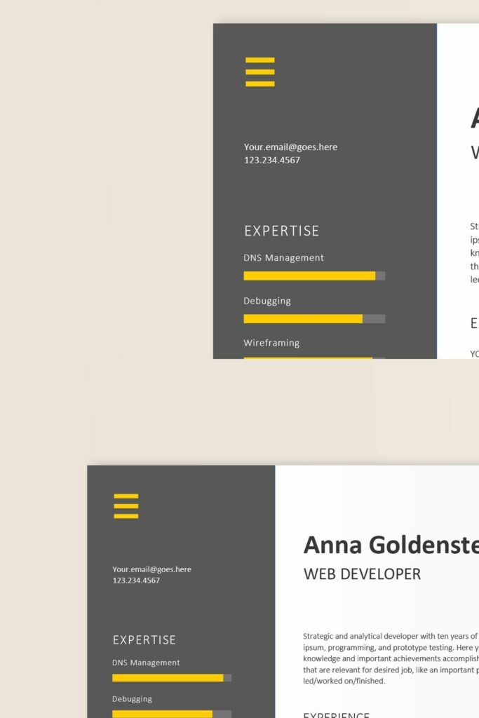 Web Developer Resume | IT Tech CV – MasterBundles