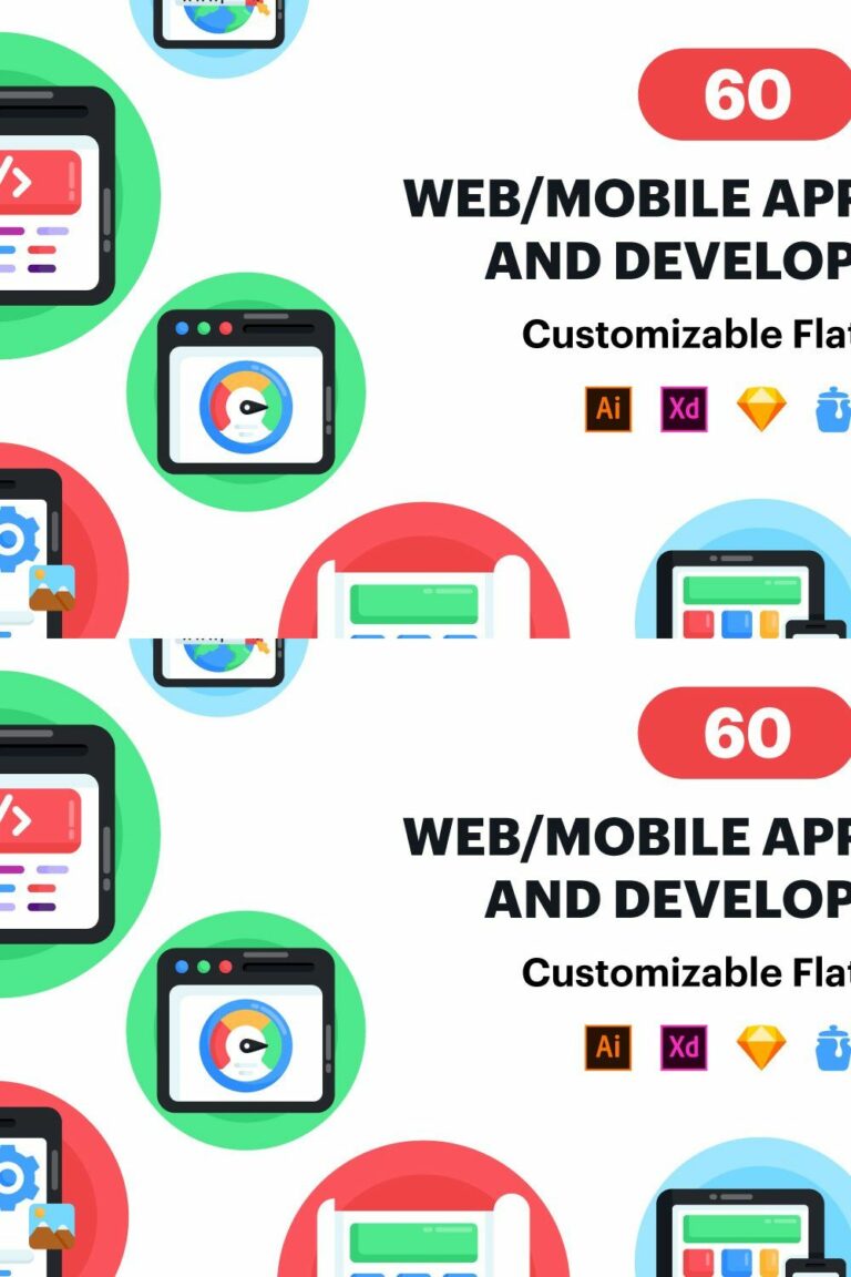 Web/Mobile App Design - 60 Vector – MasterBundles