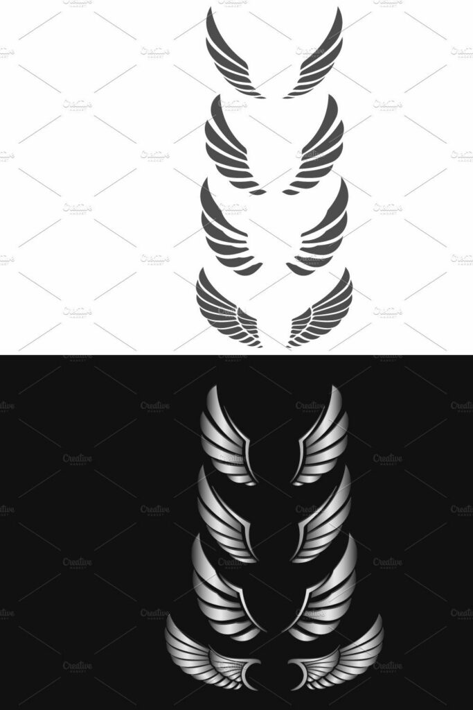 Wings Vector Set. – MasterBundles