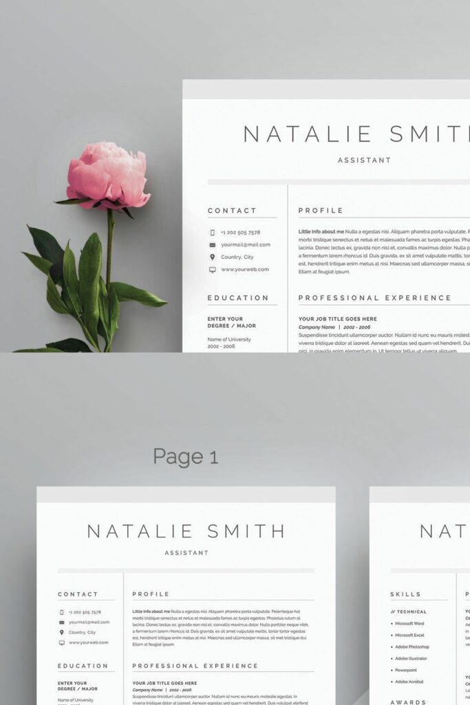 Word Resume & Cover Letter Template – MasterBundles