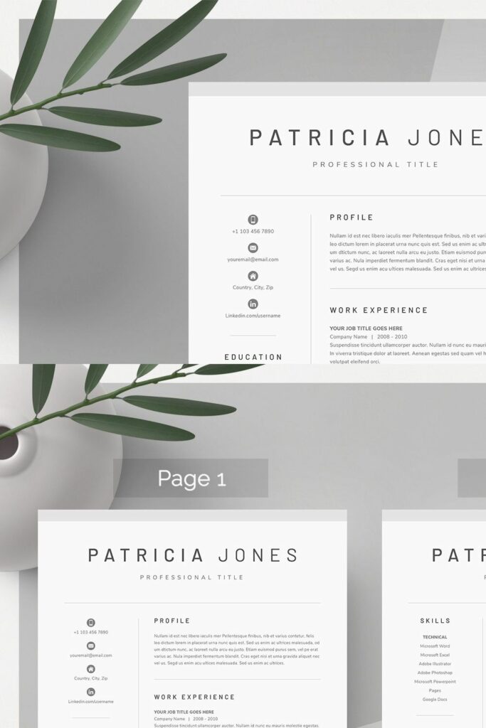 Word Resume & Cover Letter Template – MasterBundles