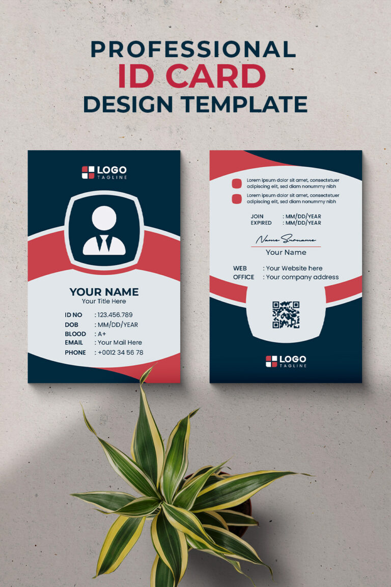 Professional Creative Modern Unique Id Card Design Template - MasterBundles