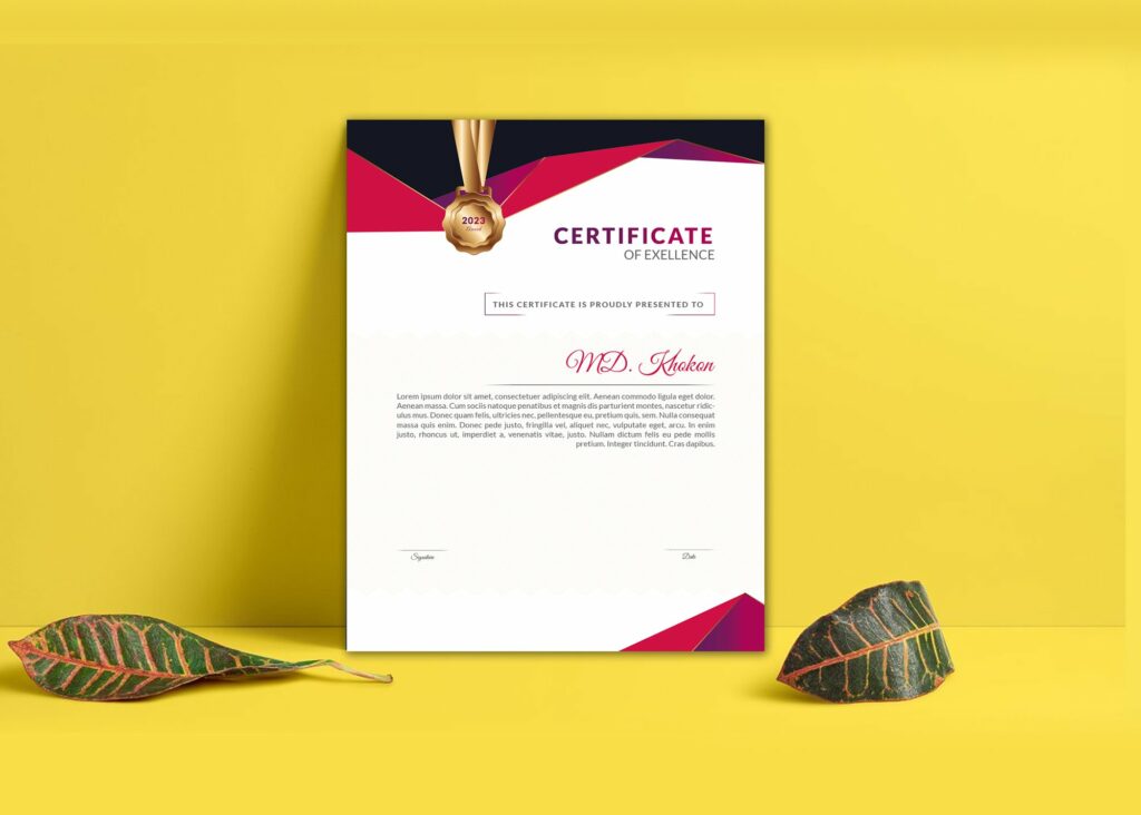Luxury Design Certificate Template – MasterBundles