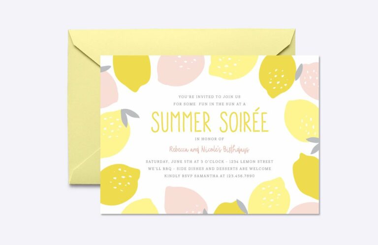 Pink Lemonade Invite Template – MasterBundles