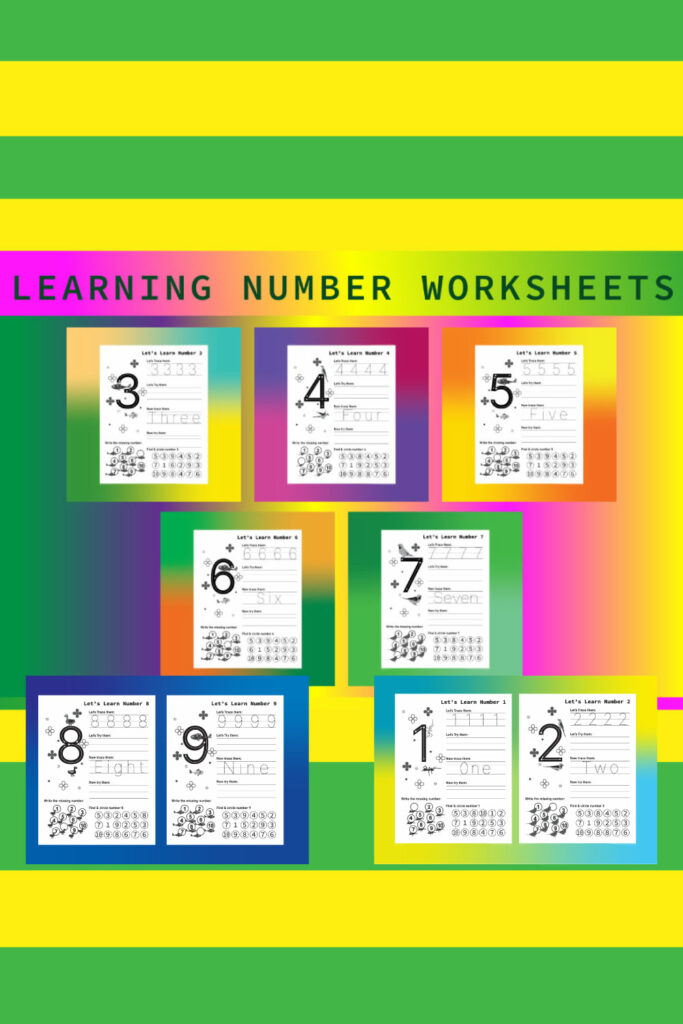 Learning Number Worksheets - MasterBundles