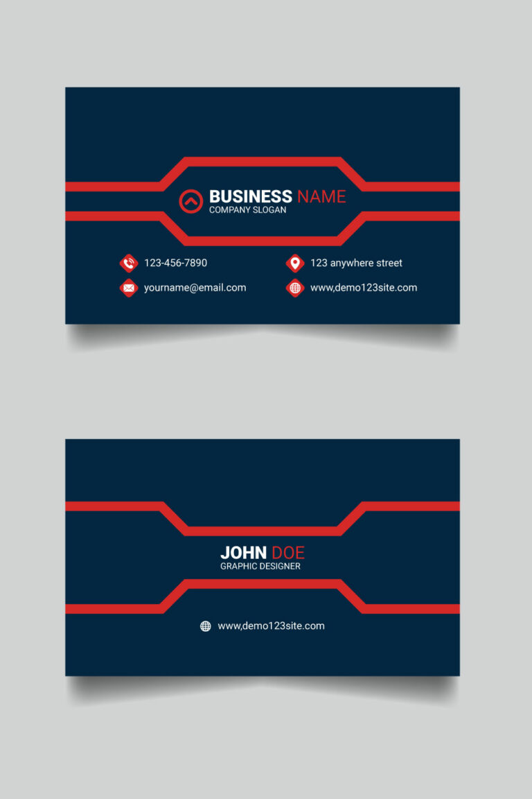 Corporate modern business card template design - MasterBundles