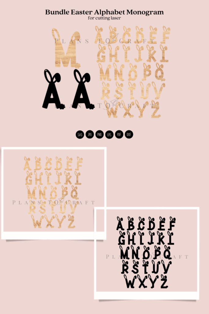 Bundle Easter 26 Alphabet Monogram - MasterBundles