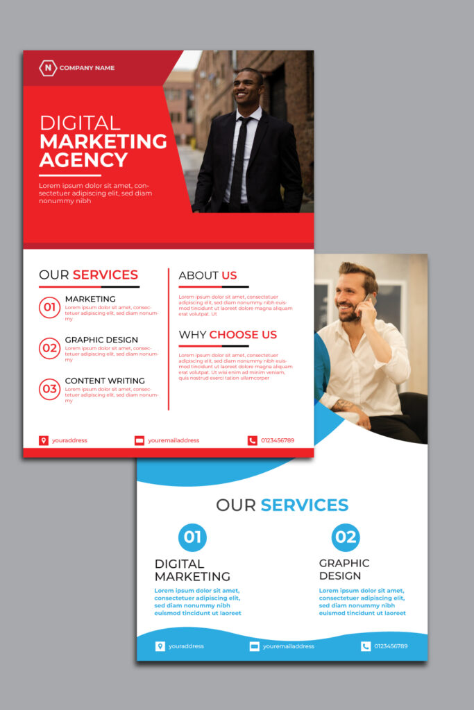 modern flyer bundle, corporate flyer design - MasterBundles