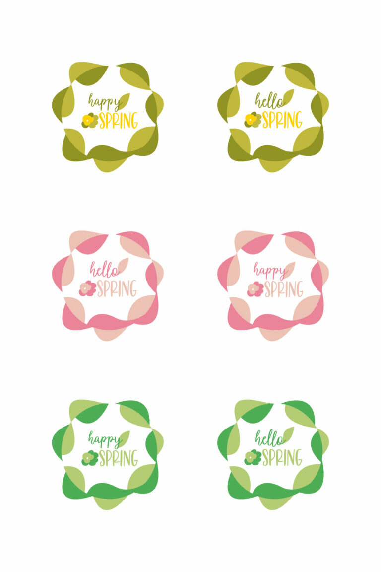 set of spring decorative collection vector design - MasterBundles