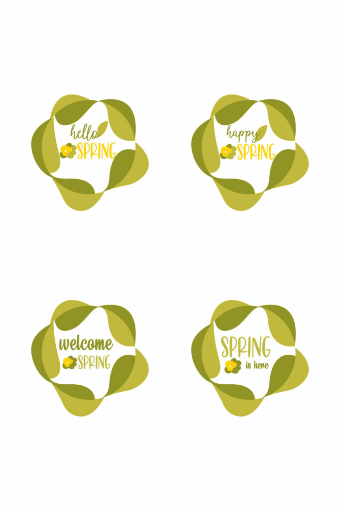 set of floral decorative spring wise vector design - MasterBundles