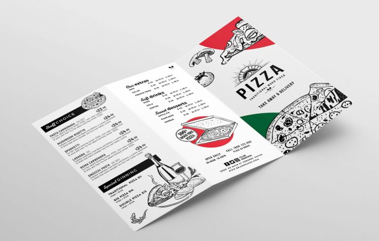 Tri-Fold Pizza Menu Template – MasterBundles