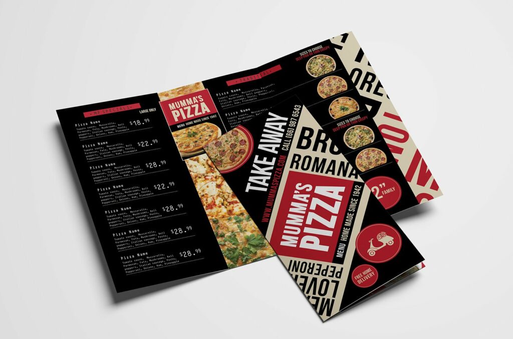 Trifold Pizza Menu Template – MasterBundles