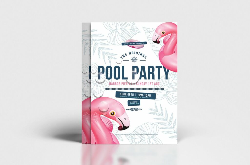 Modern Pool Party Poster / Flyer – MasterBundles