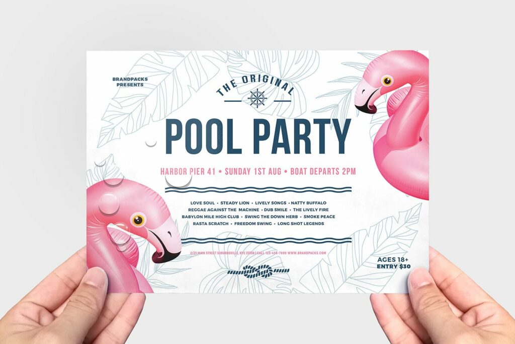 Modern Pool Party Poster / Flyer – MasterBundles