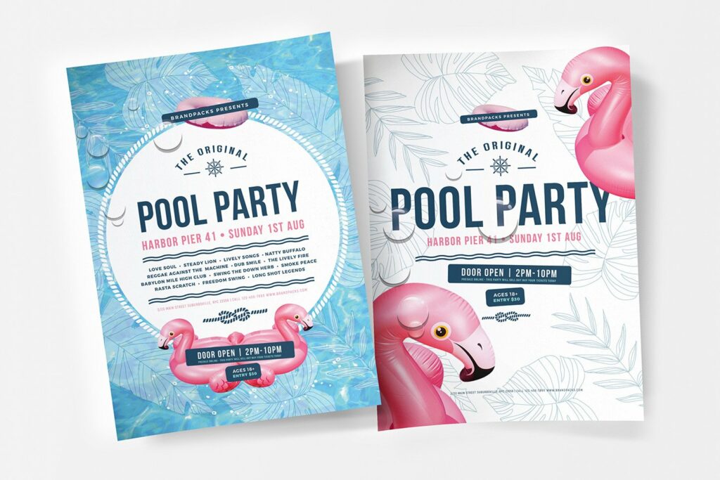 Modern Pool Party Poster / Flyer – MasterBundles