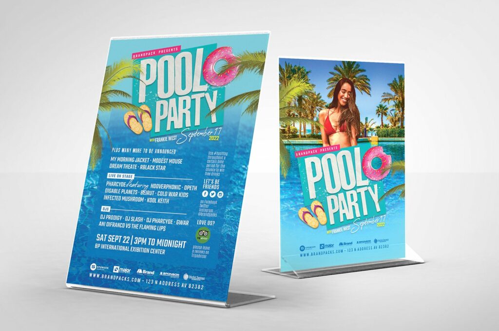 Pool Party Flyer Template – MasterBundles