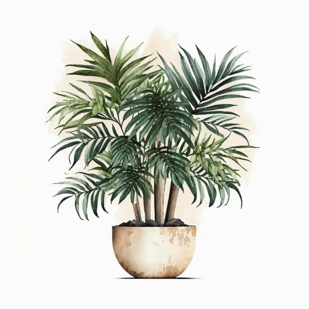 Watercolor Indoor Plants & Succulents Midjourney Prompt - MasterBundles