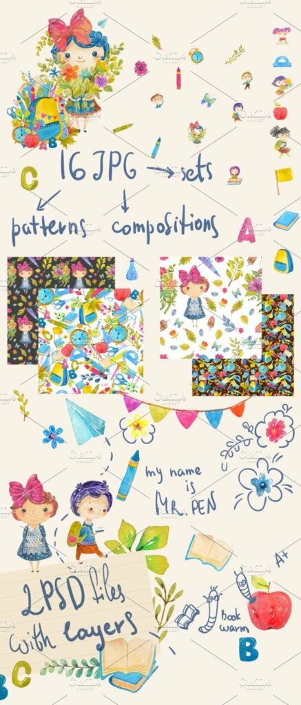 School children collection – MasterBundles